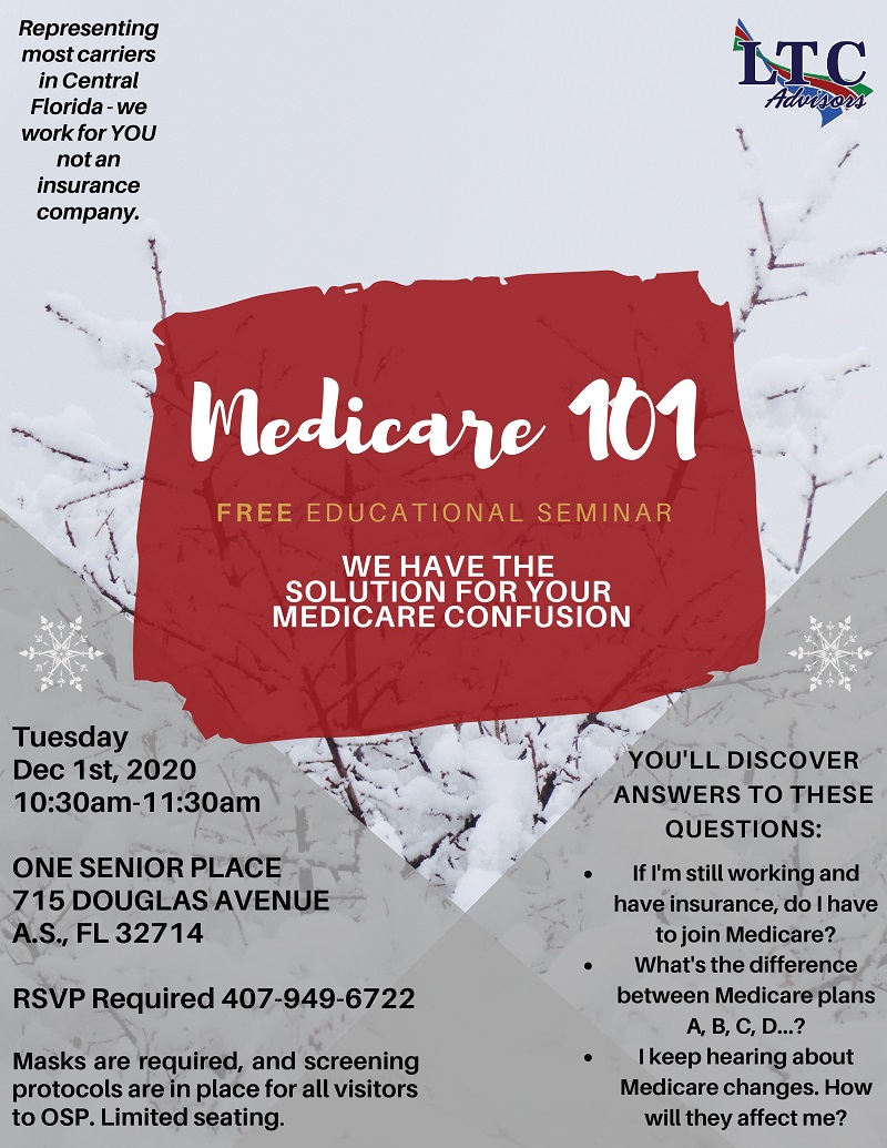 In Person Medicare 101 One Senior Place