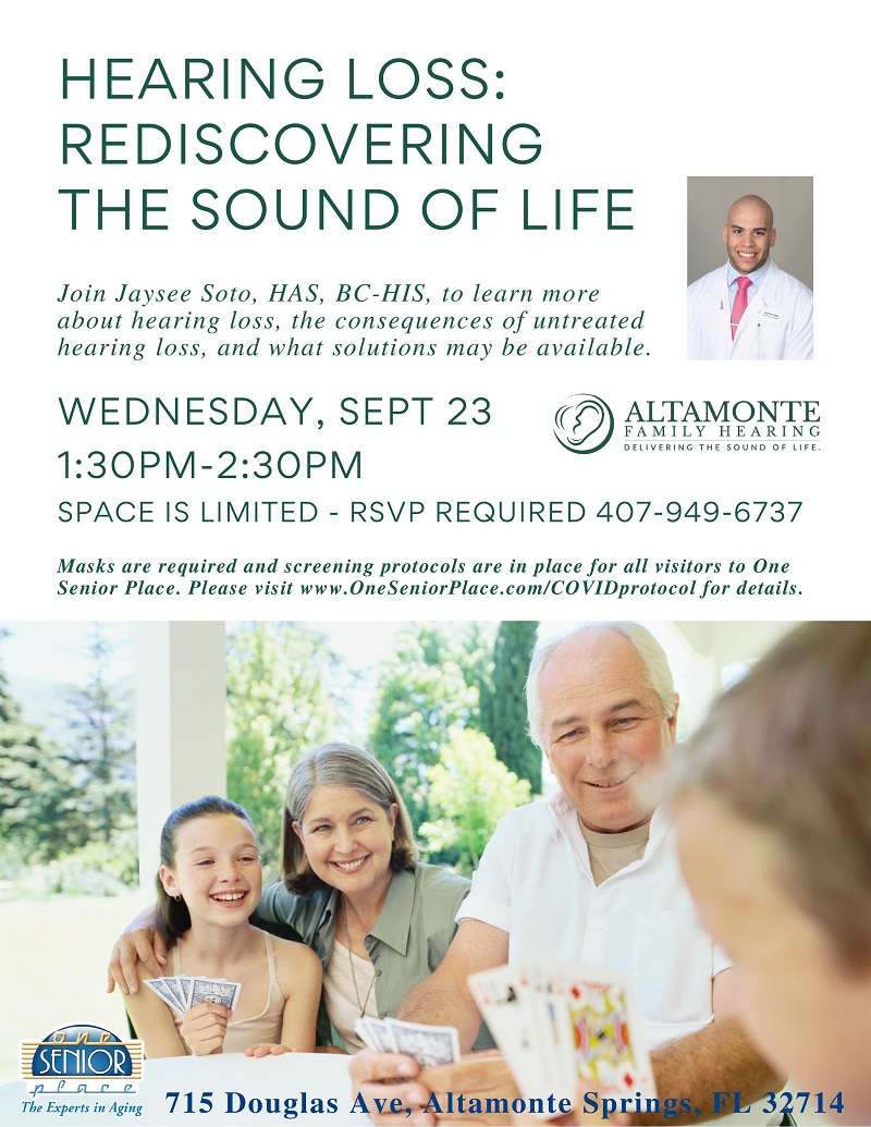 Hearing Loss: Rediscovering The Sound Of Life - One Senior Place
