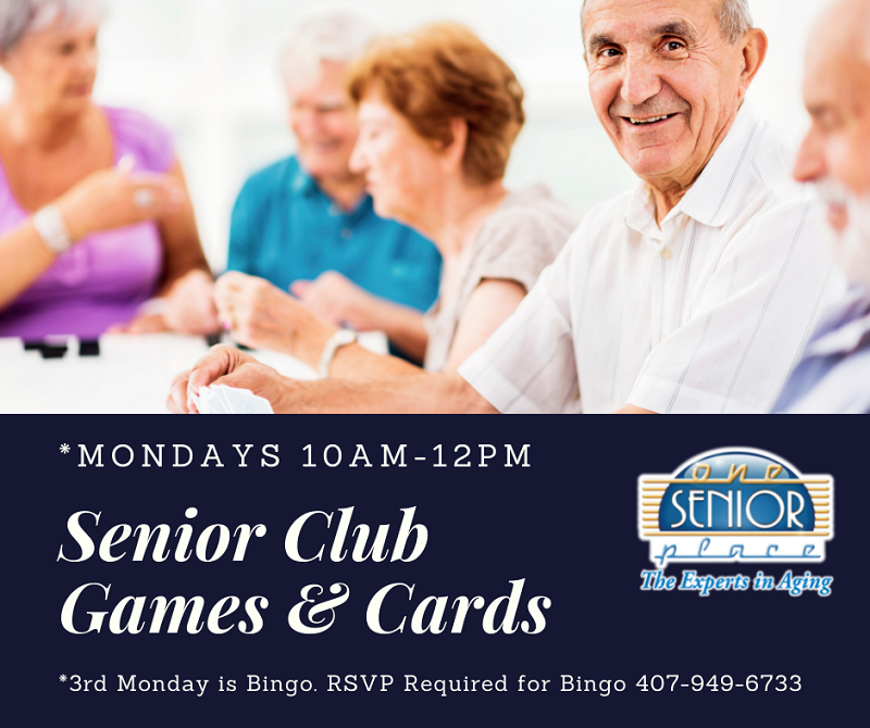 Senior Club Games & Cards - One Senior Place
