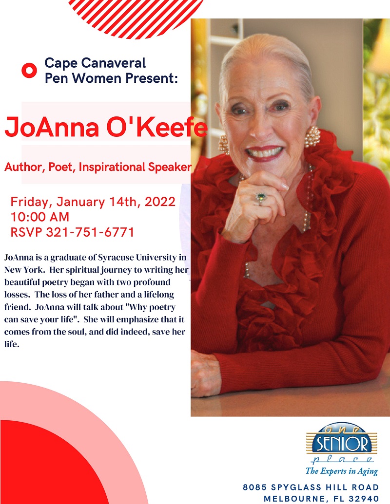 JoAnna O'Keefe, Author, Poet, Inspirational Speaker presented by the ...