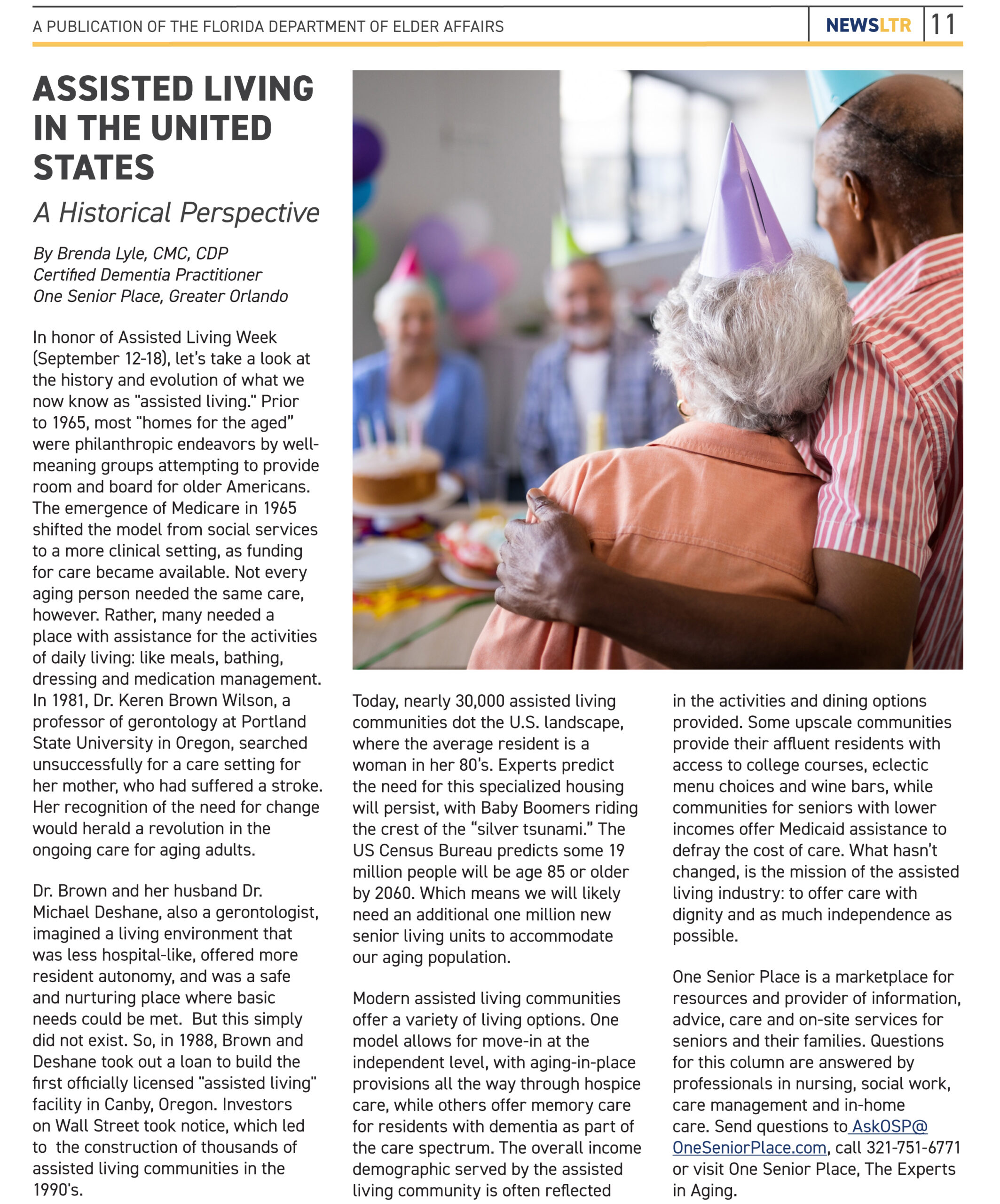 Assisted Living in the United States: A Historical Perspective - One ...