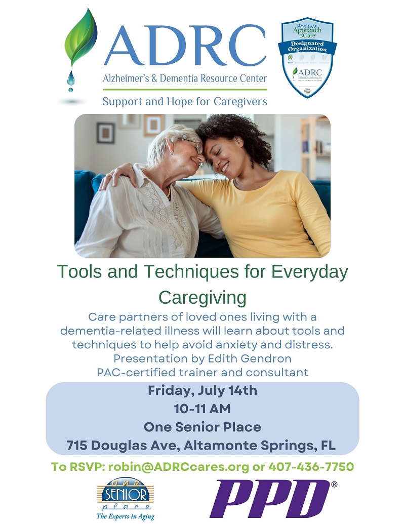 Tools and Techniques for Everyday Caregiving - One Senior Place